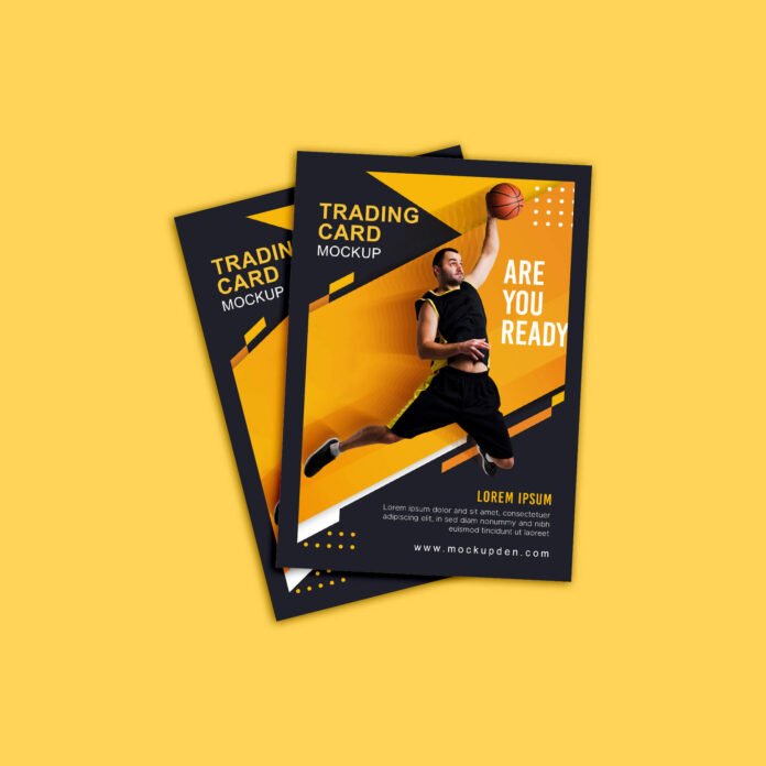 Free Trading Card Mockup PSD Template - Mockup Den
