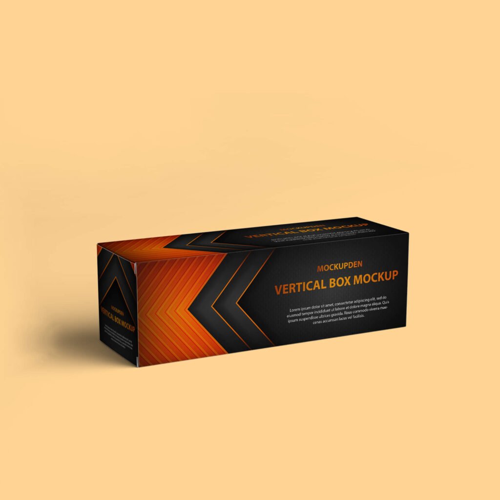 Free Vertical Box Mockup PSD