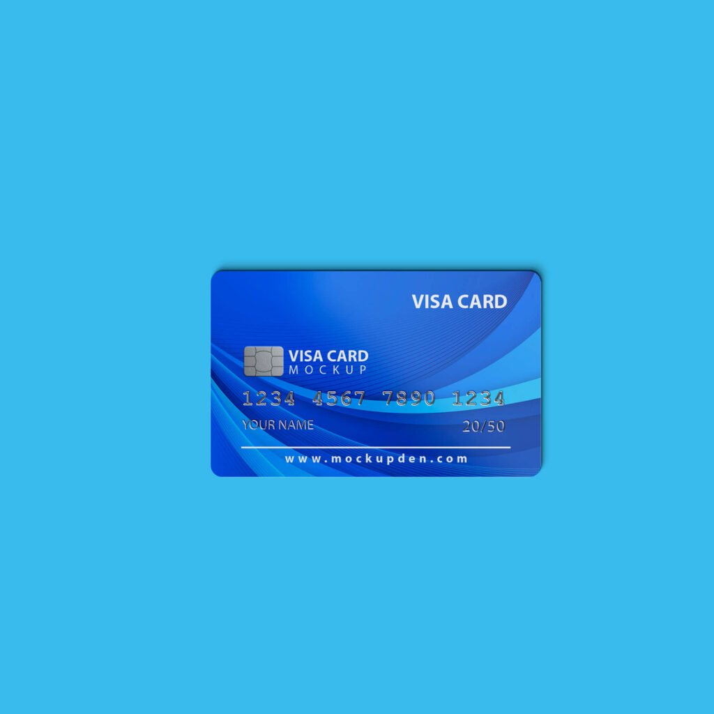 Free Visa Card Mockup PSD