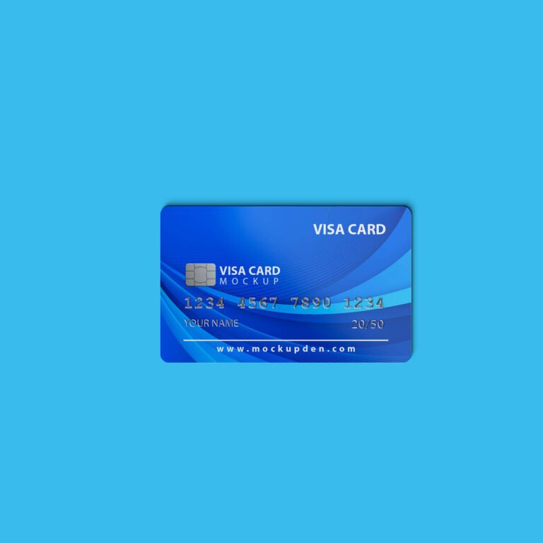 Free Visa Card Mockup PSD