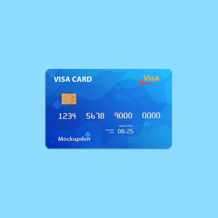 Free Visa Card Mockup PSD...