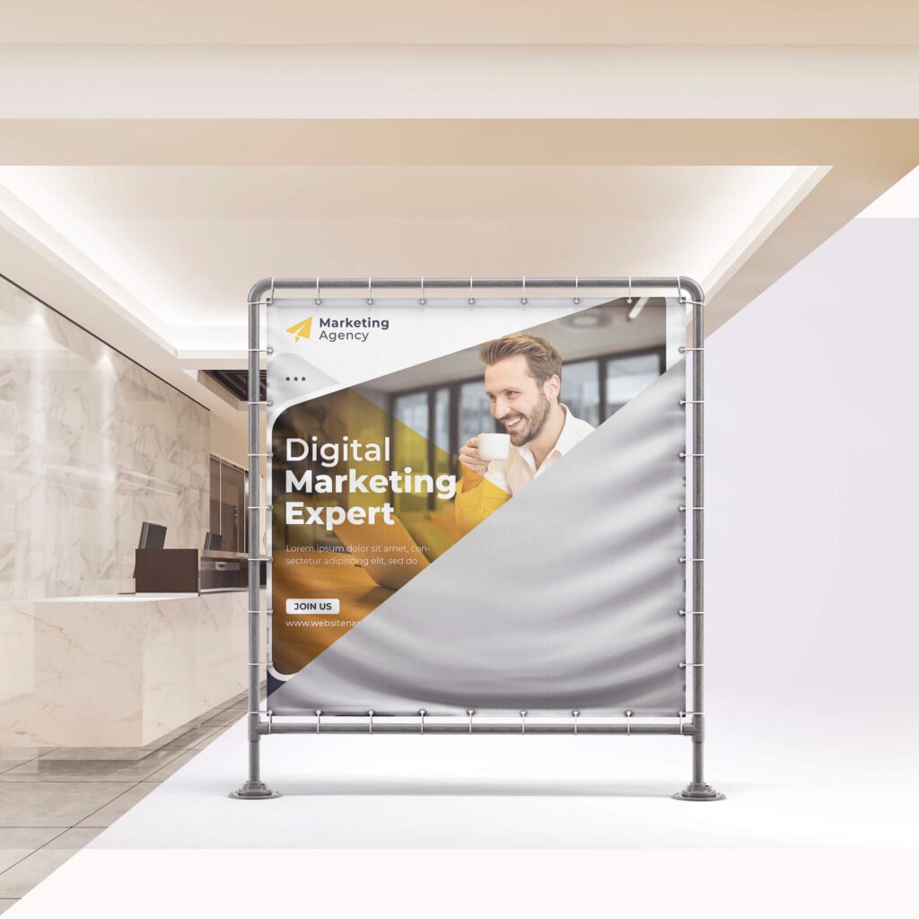 Free 8x8 Backdrop Mockup PSD