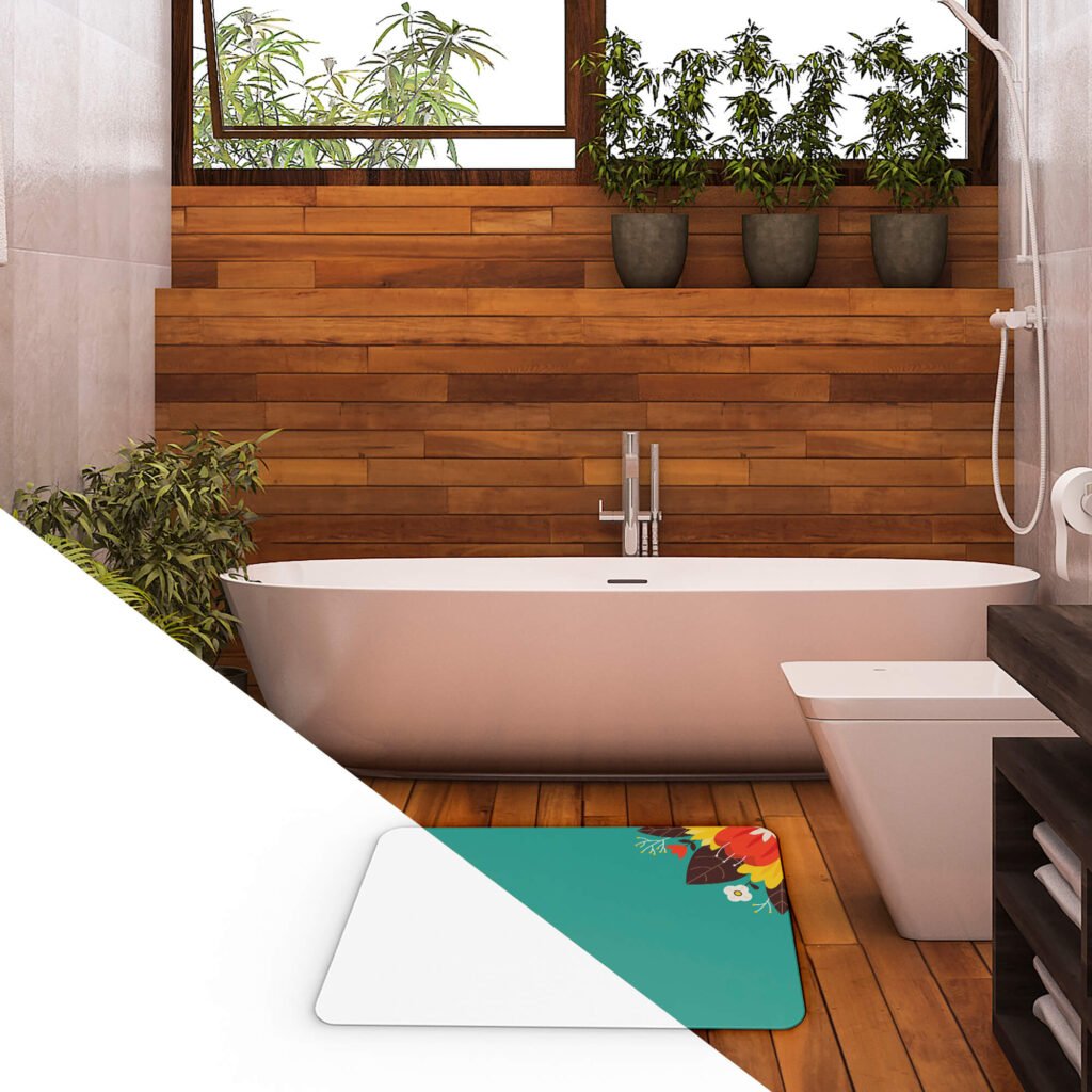 Free Bath Mat Mockup PSD Template