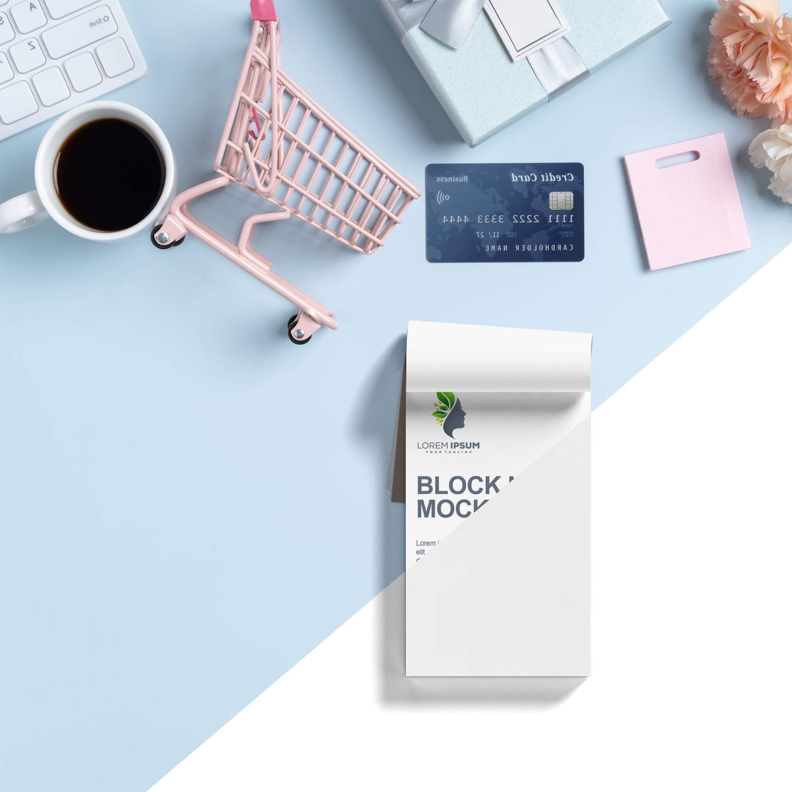 Free Block Note Mockup PSD Template - Mockup Den