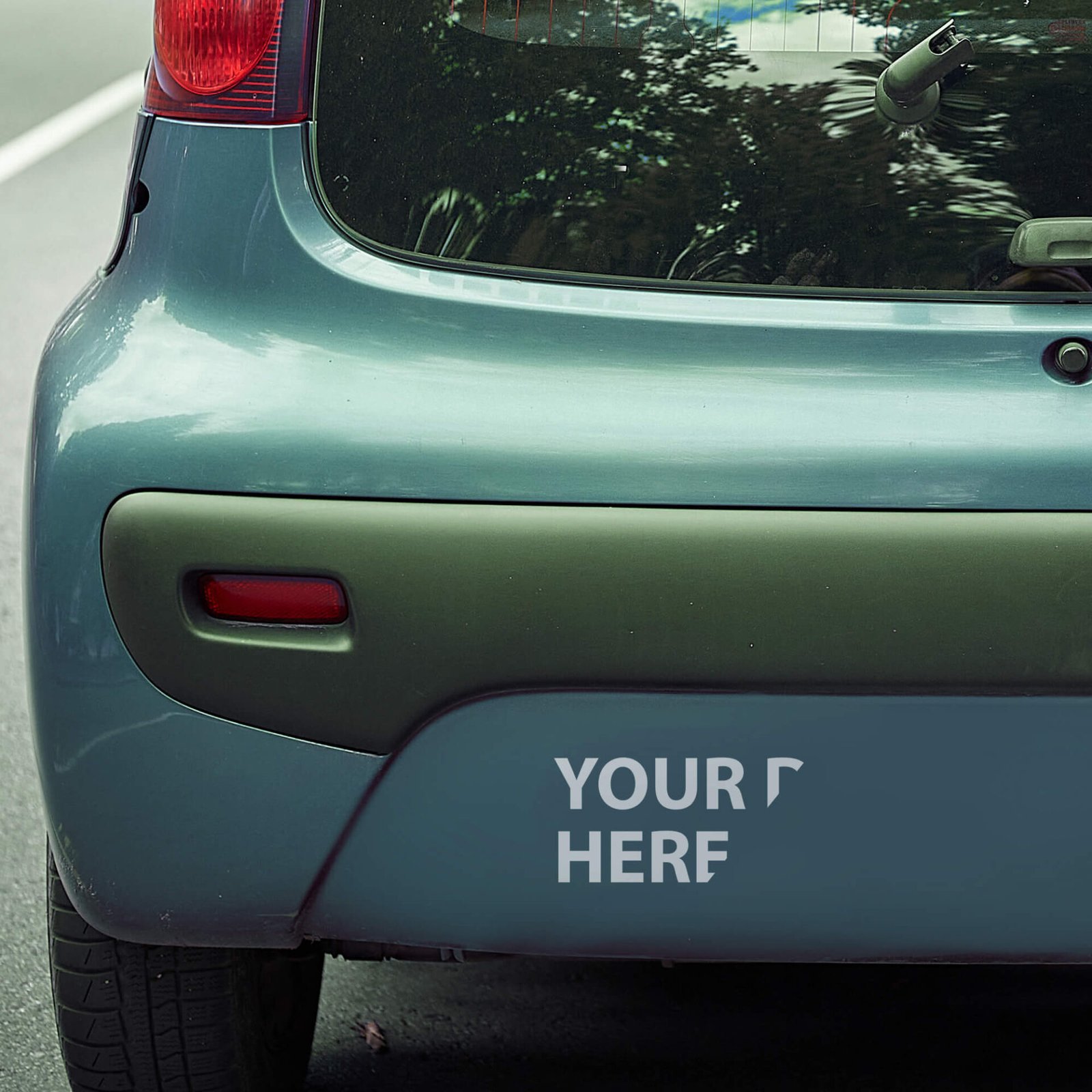 Free Bumper Sticker Mockup PSD Template - Mockup Den
