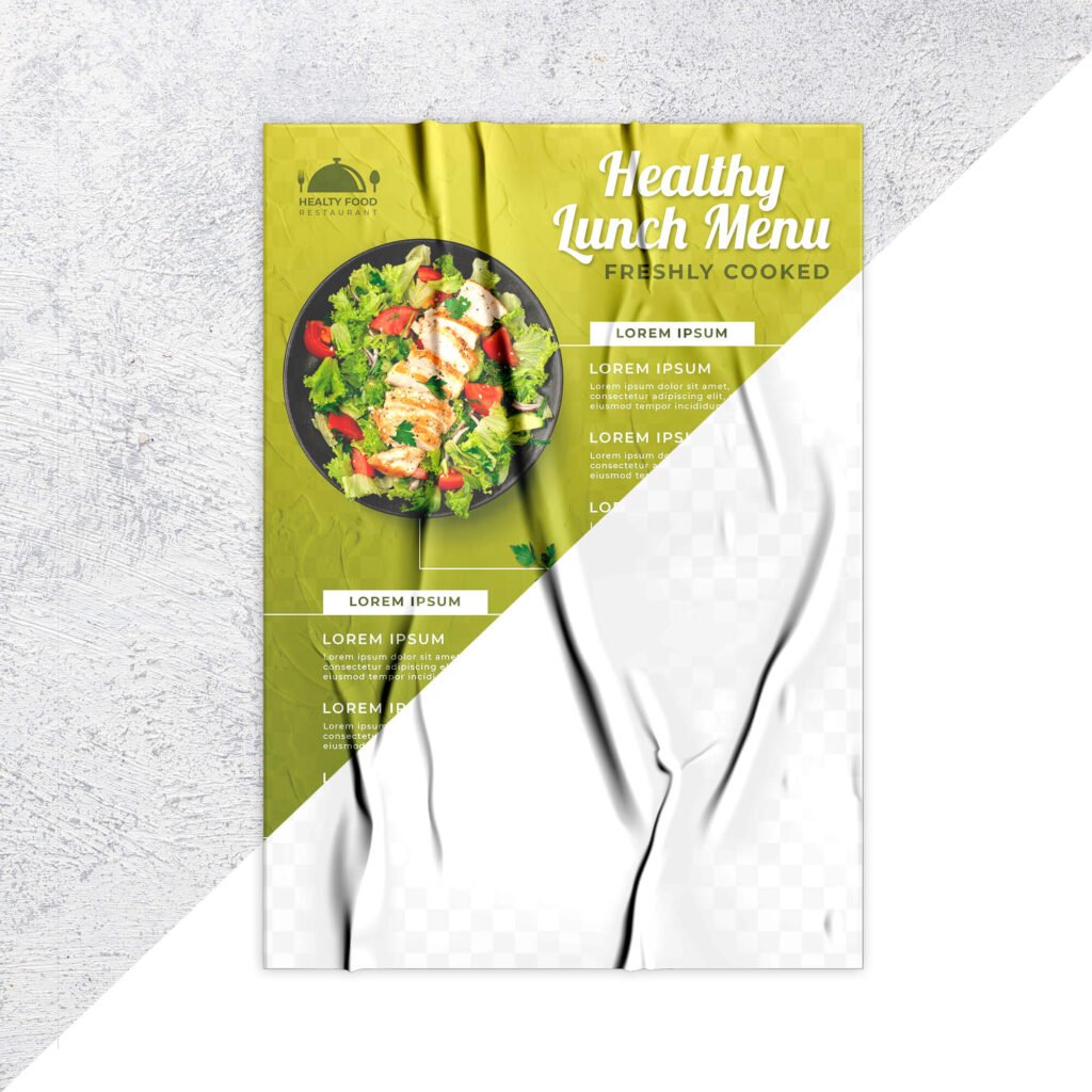 Free Crumpled Paper Mockup PSD