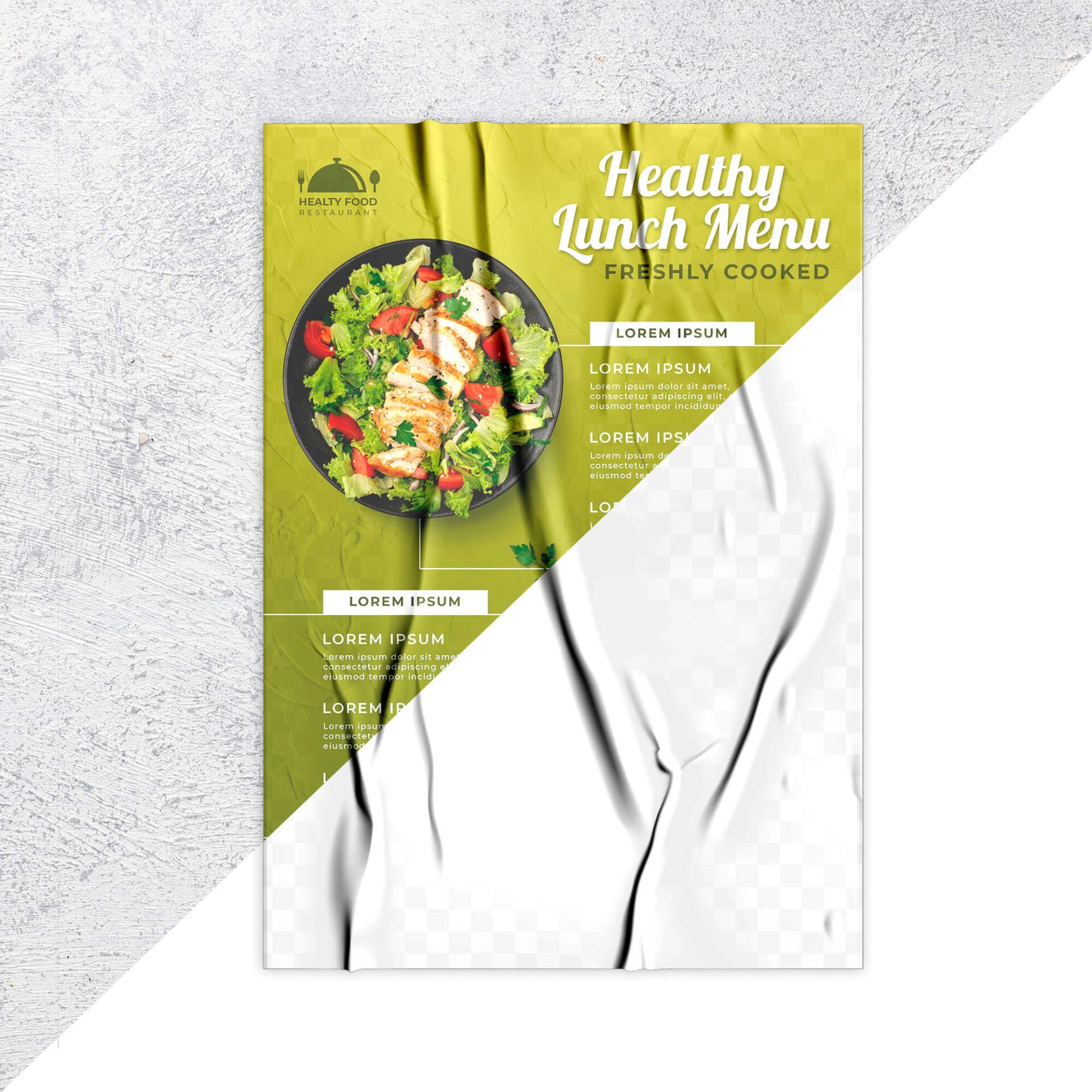 Free Crumpled Paper Mockup PSD