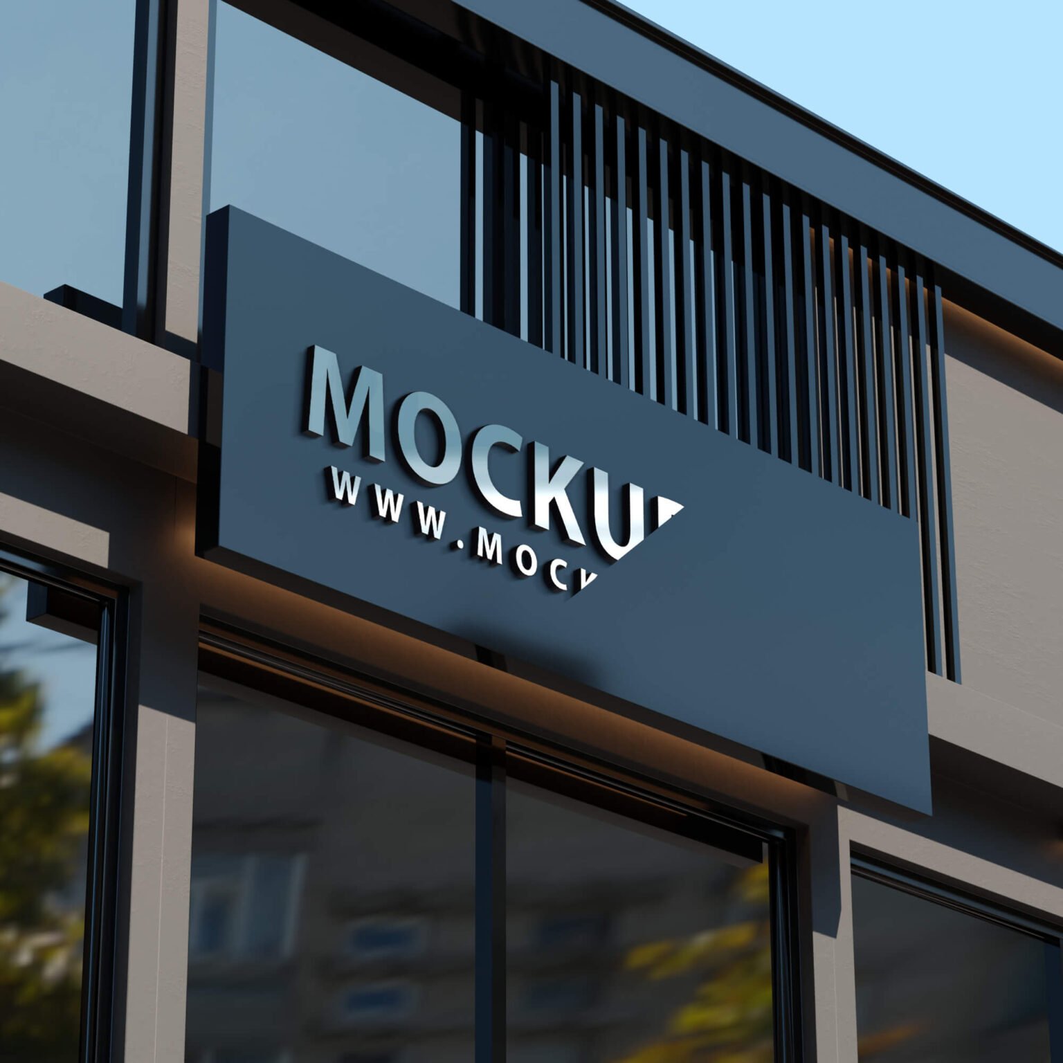 Free Shop Front Mockup PSD Template - Mockup Den