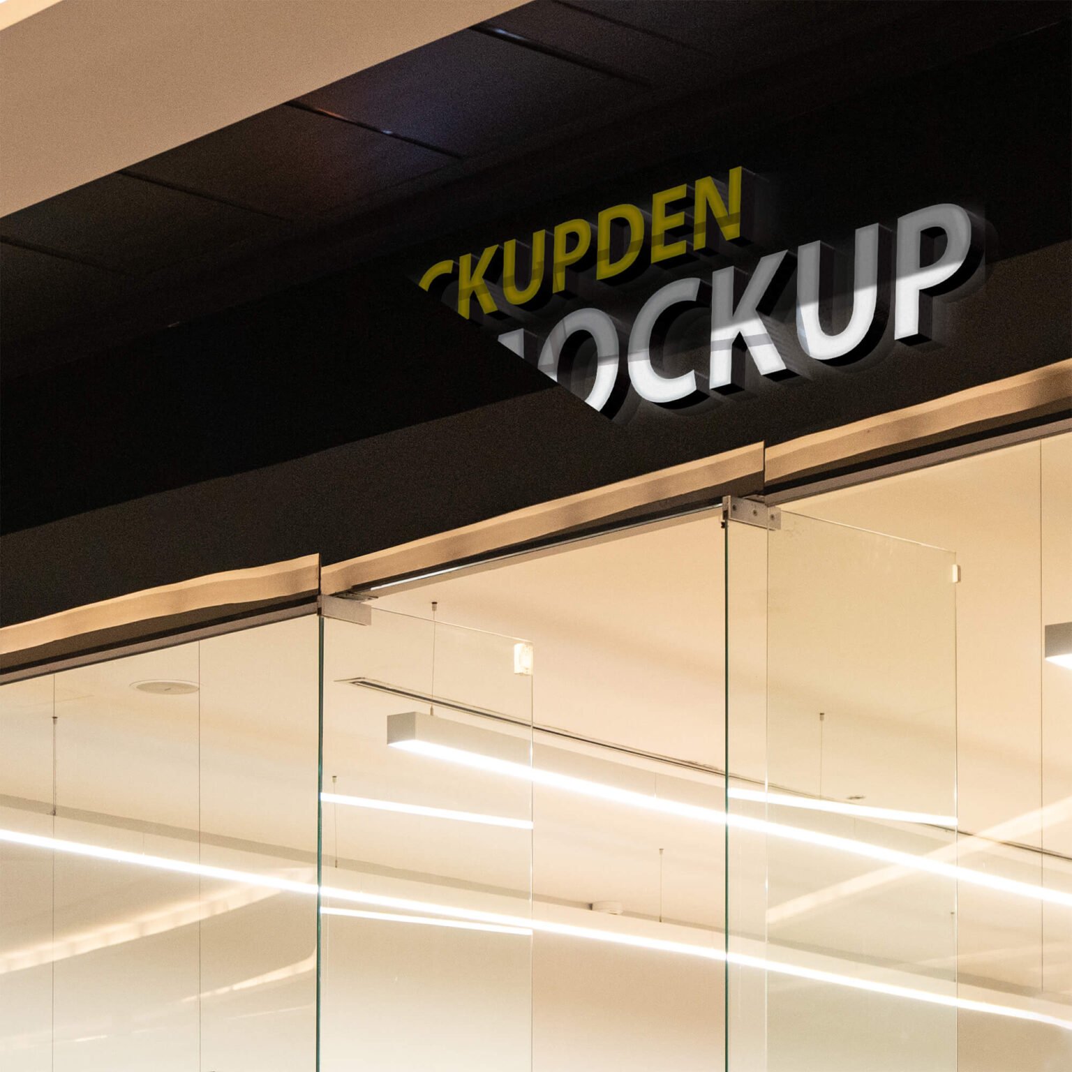 Free Shop Mockup PSD Template