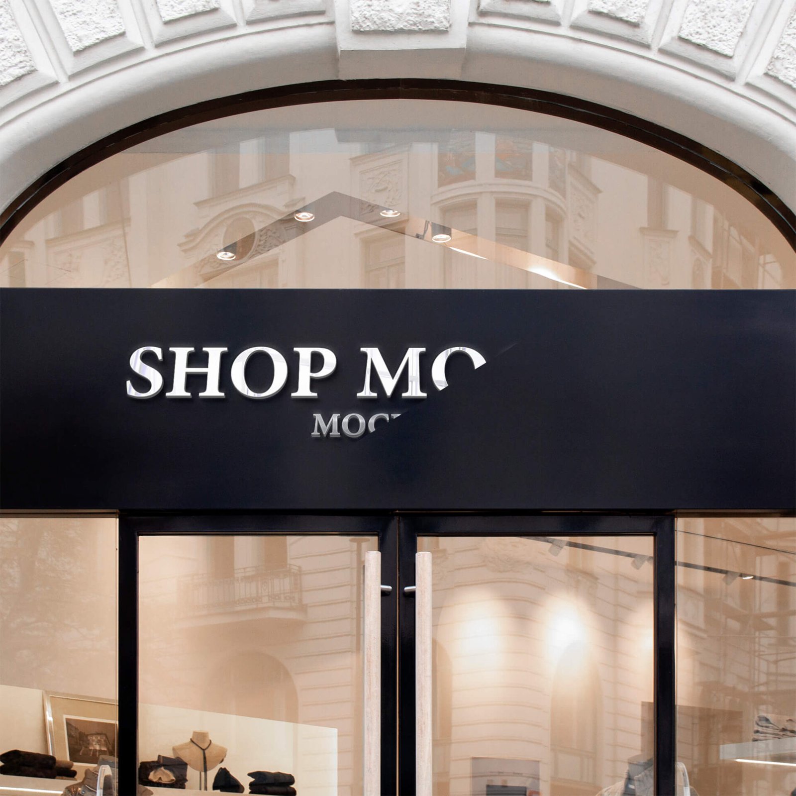 Free Shop Mockup PSD Template