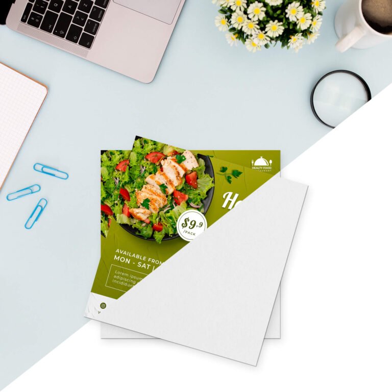 Free Square Paper Mockup PSD Template - Mockup Den