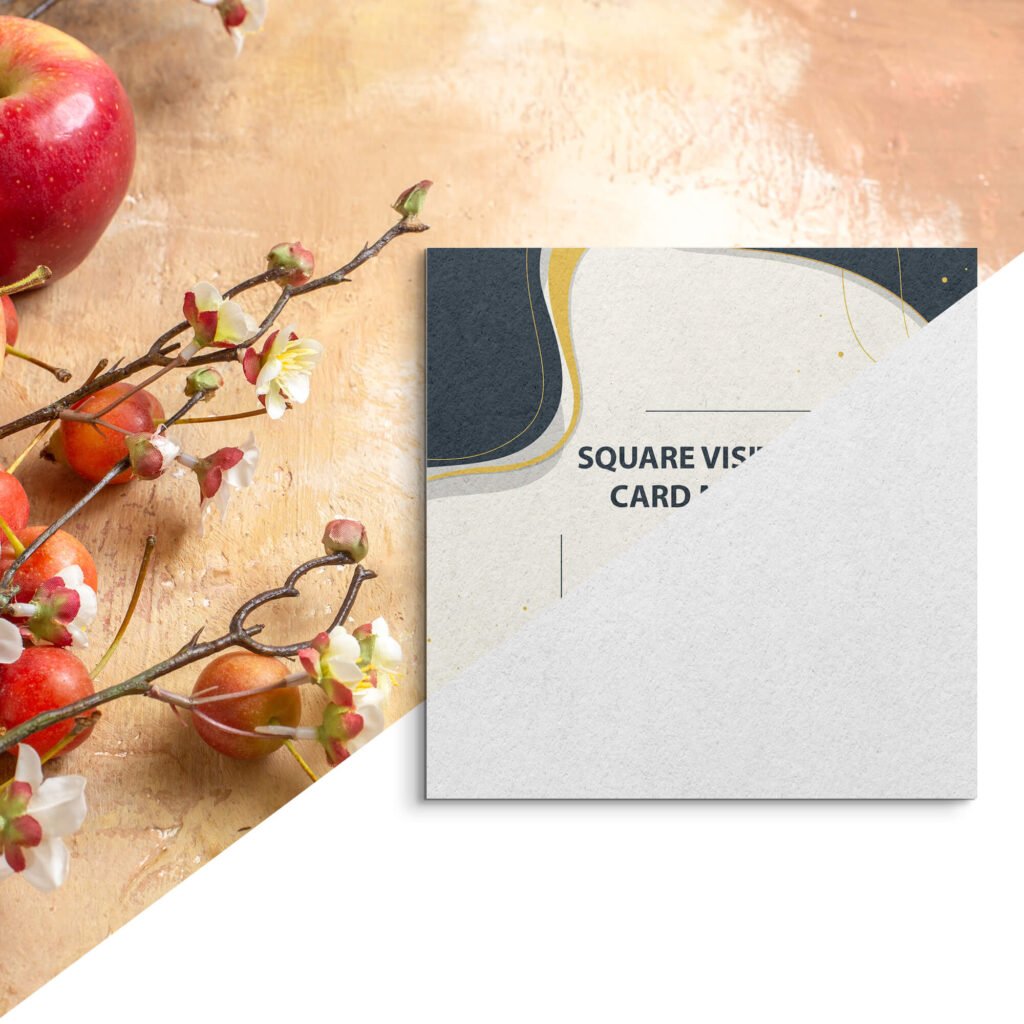 Free Square Visiting Card Mockup...