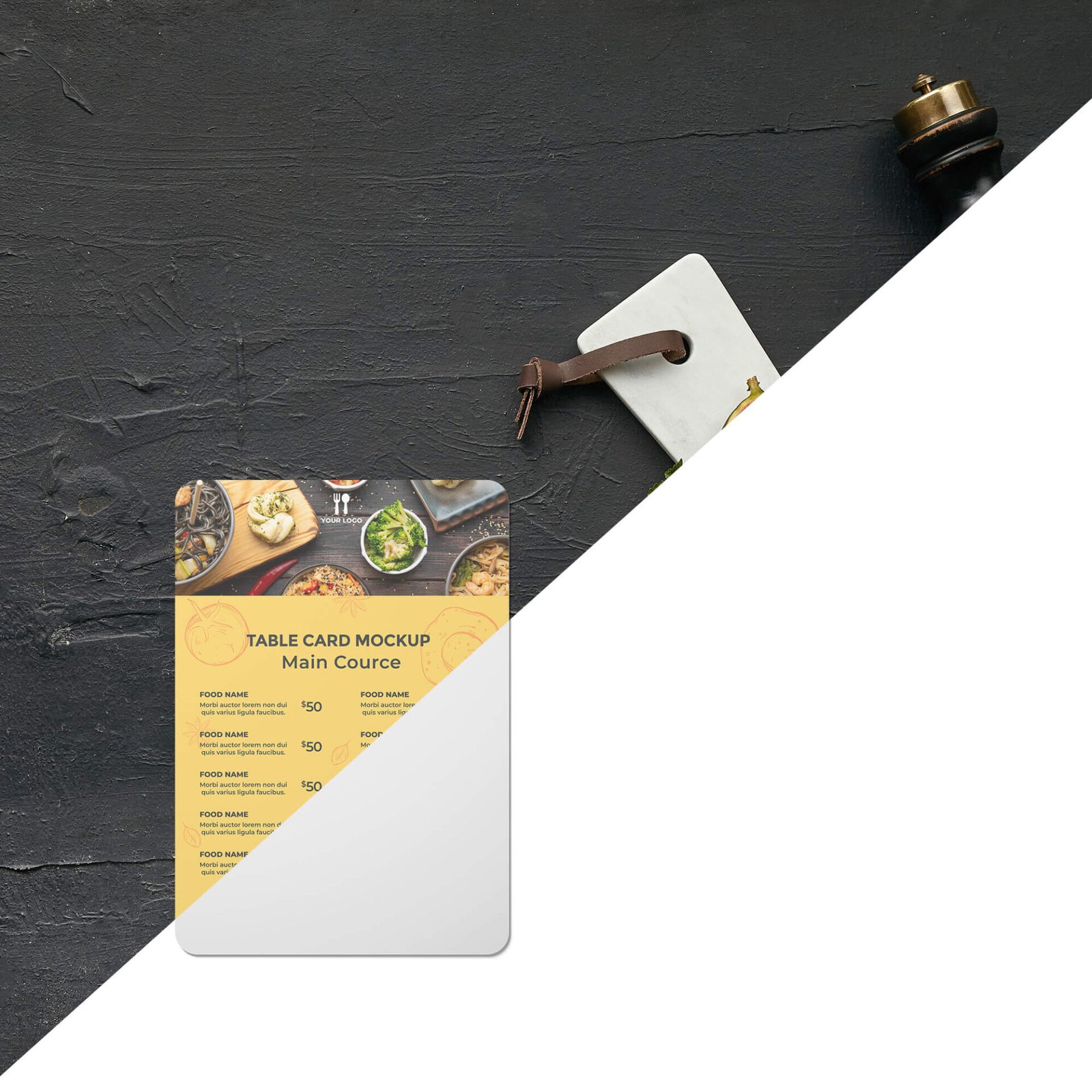 Free Table Card Mockup PSD...