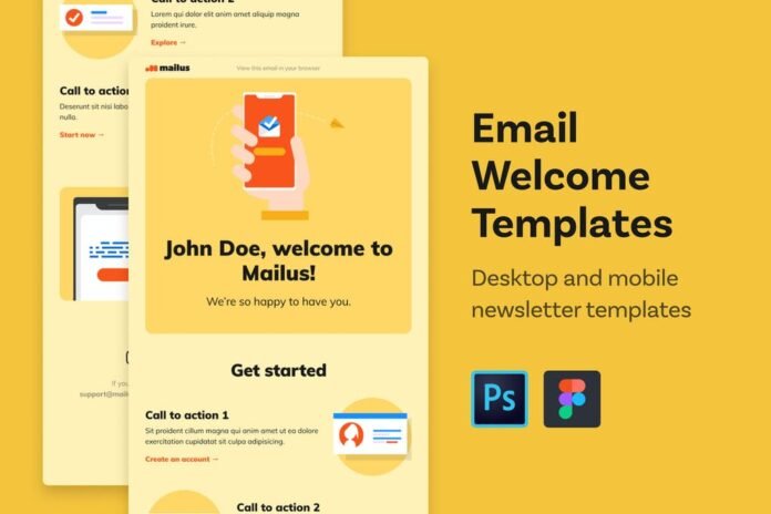 23+ Best Email Template Mockup PSD Templates for Marketing