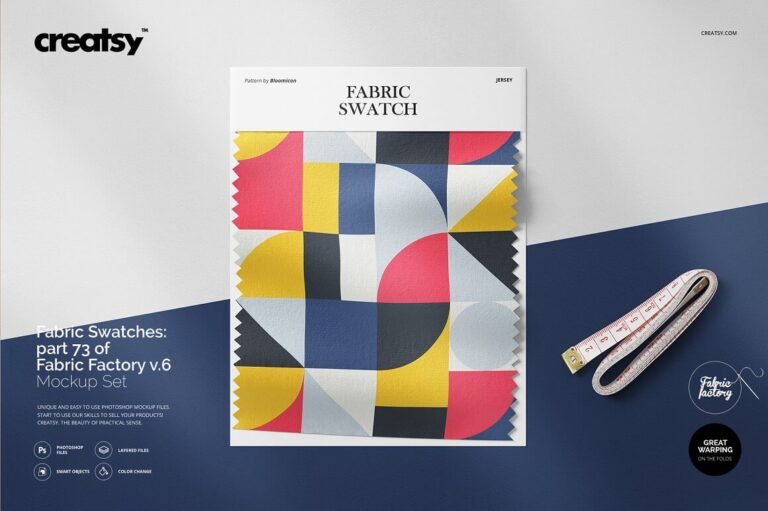 27+ Fantastic Fabric Swatch Mockup PSD Templates