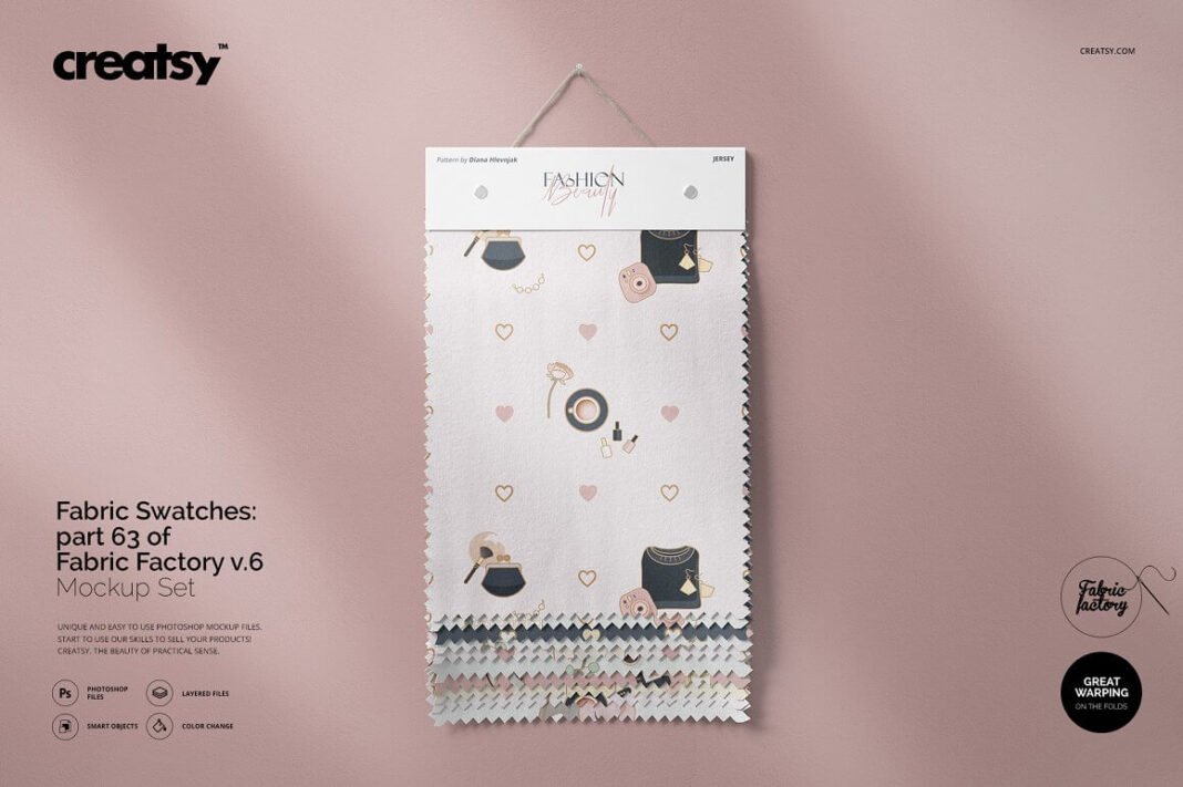 27+ Fantastic Fabric Swatch Mockup PSD Templates