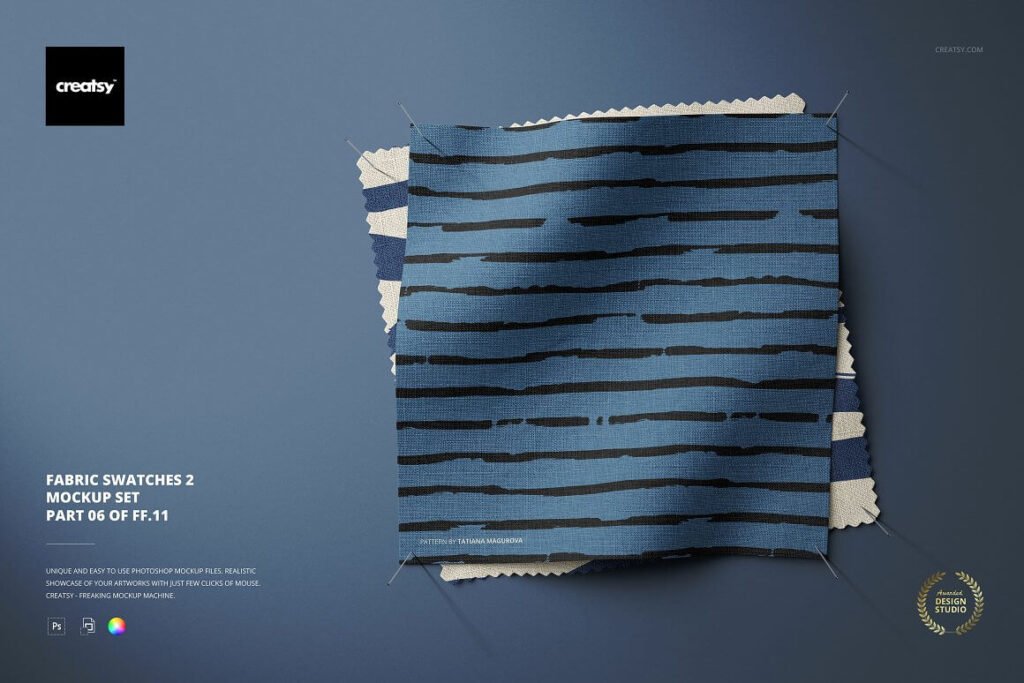 27+ Fantastic Fabric Swatch Mockup PSD Templates