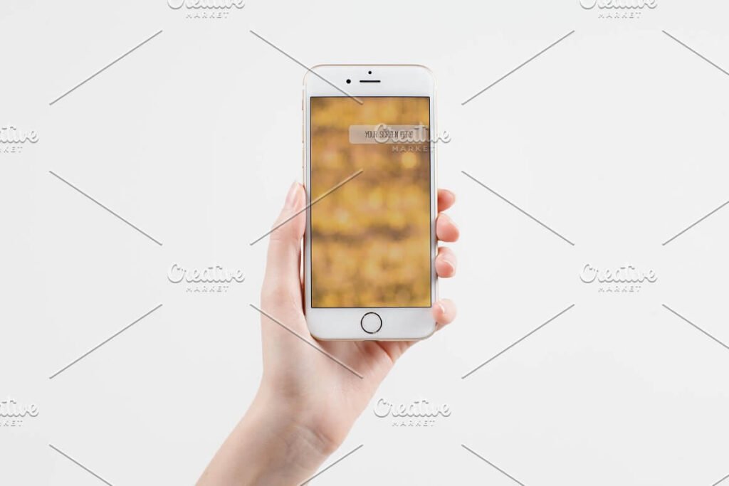 27+ Creative Hand Holding iPhone Mockup PSD Templates