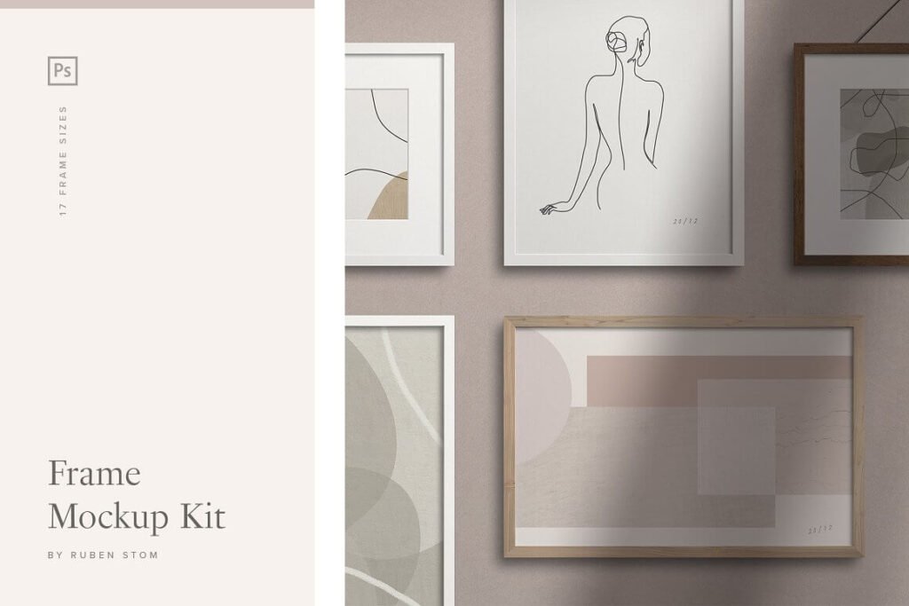 17+ Beautiful A4 Frame Mockup PSD Templates - Mockup Den