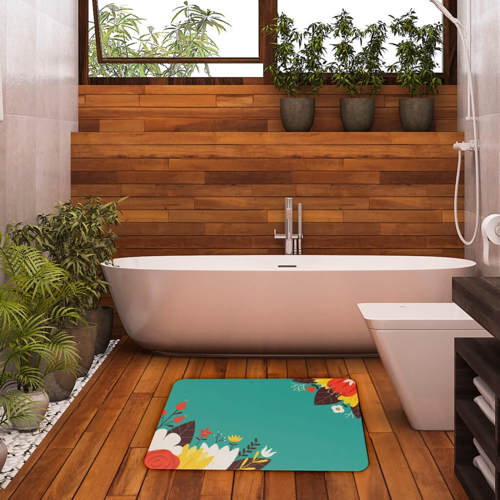 Free Bath Mat Mockup PSD Template