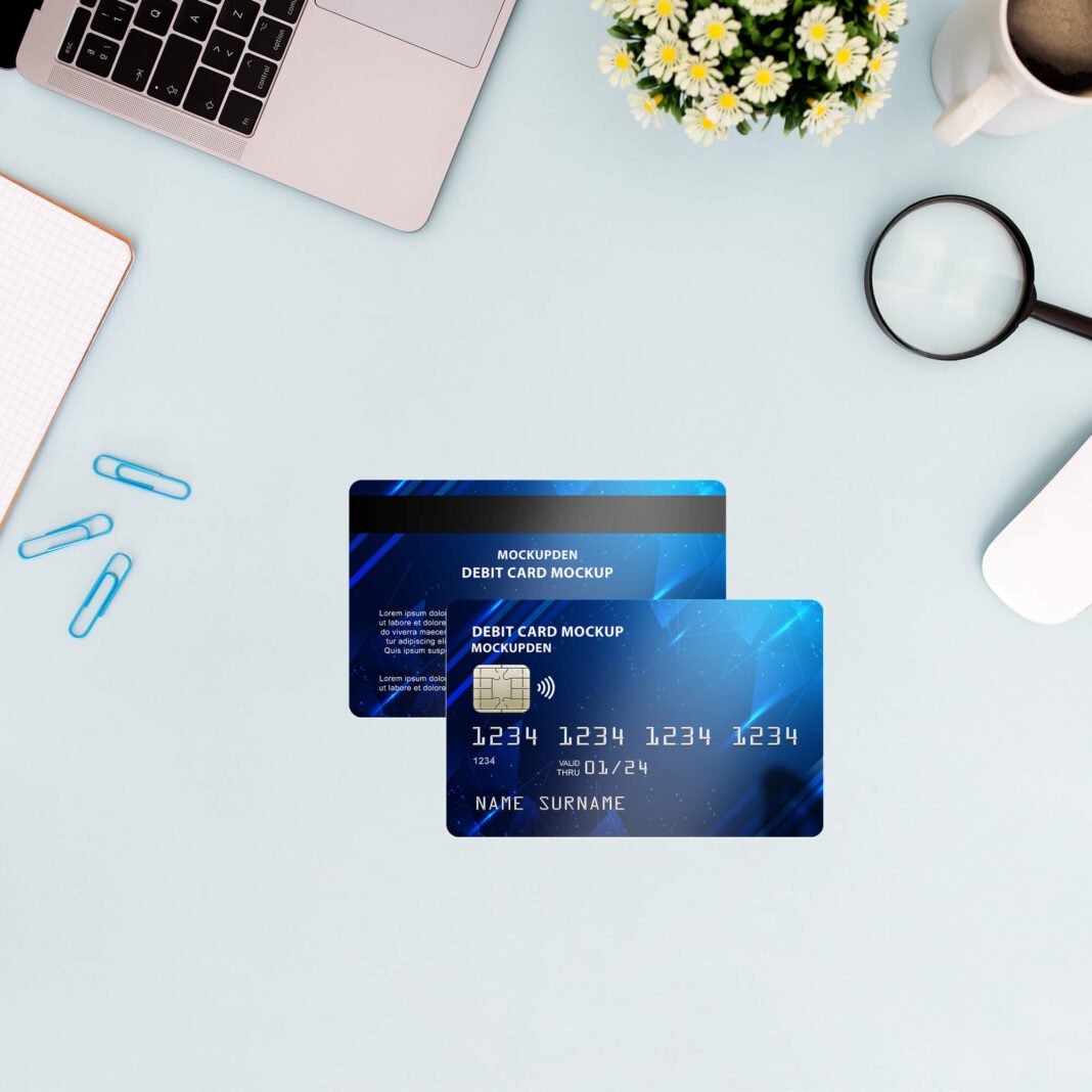 Free Debit Card Mockup PSD