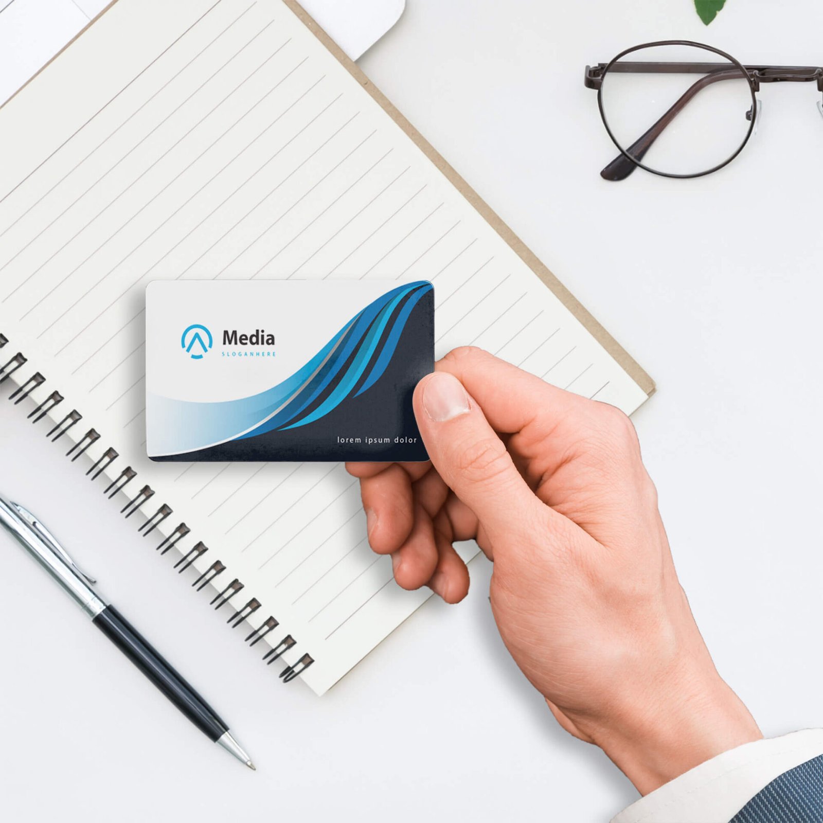 Free Hand Card Mockup PSD