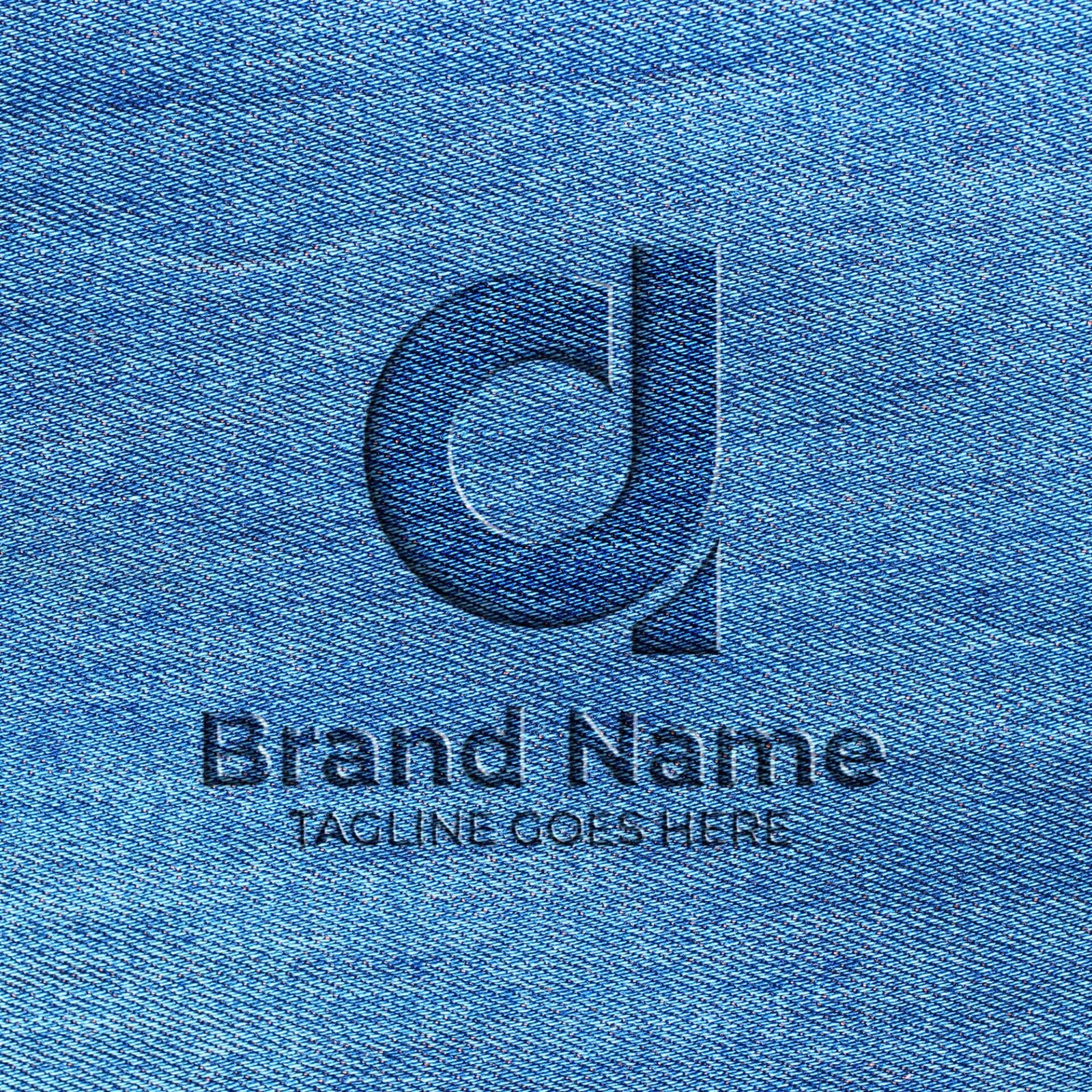 Free Jeans Logo Mockup PSD...