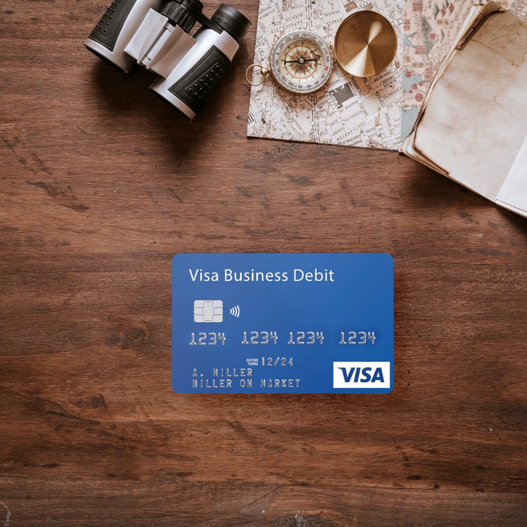 Free Visa Card Mockup PSD