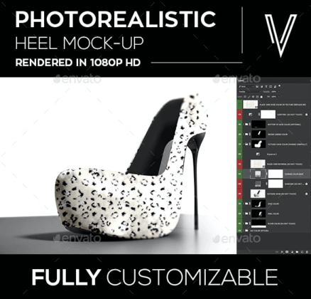 20+ Fashionable High Heels Mockup PSD Templates - Mockup Den