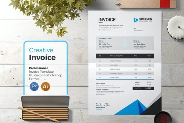 37+ Useful Bill Mockup PSD Templates - Mockup Den