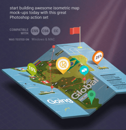 20+ Beautiful Map Mockup PSD Templates - Mockup Den