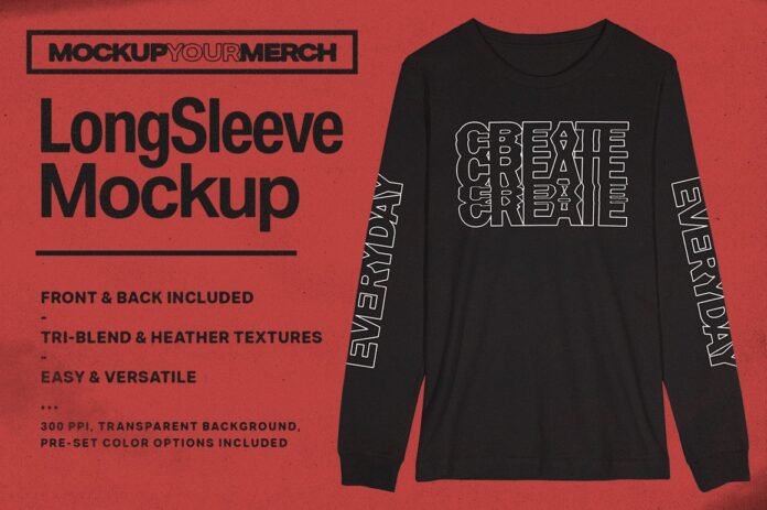 24+ Best Long Sleeve Mockup Clothing PSD Templates