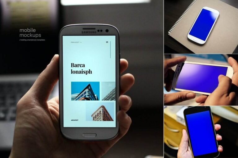 17+ Best Creative Facebook Mobile Mockup PSD Template