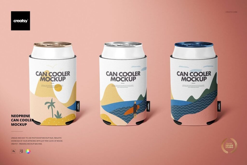 19+ Best Can Cooler Mockup PSD Templates - Mockup Den