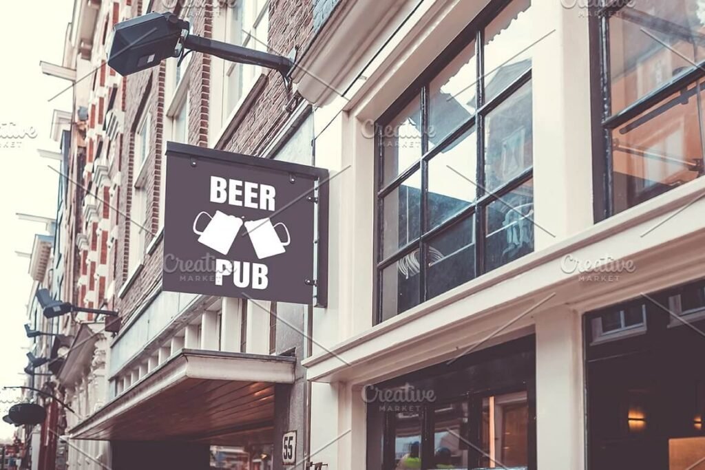 18+ Best Entrance Sign Mockup Templates For Building Facede