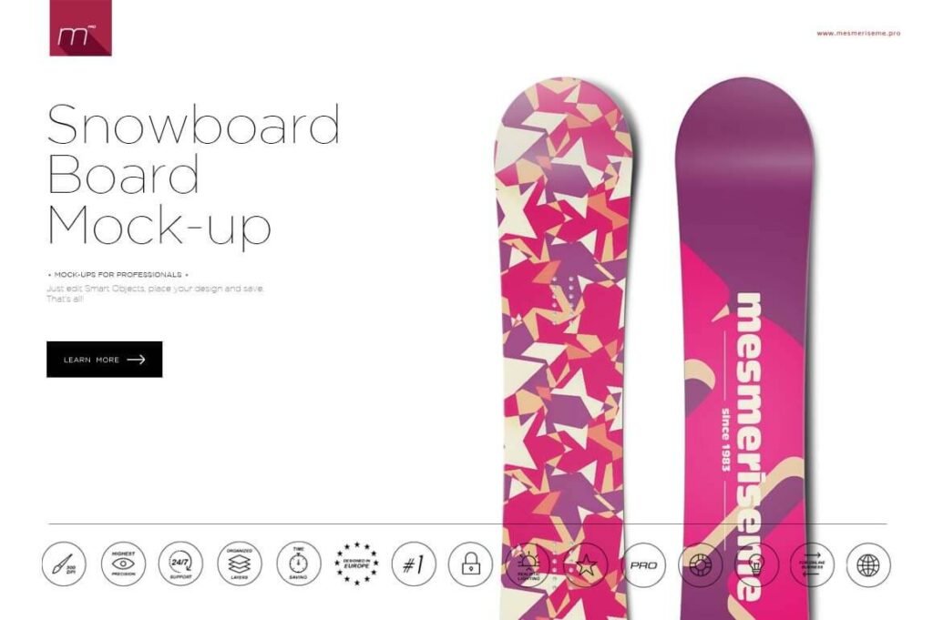 18+ Best Snowboard Mockup PSD Templates - Mockup Den