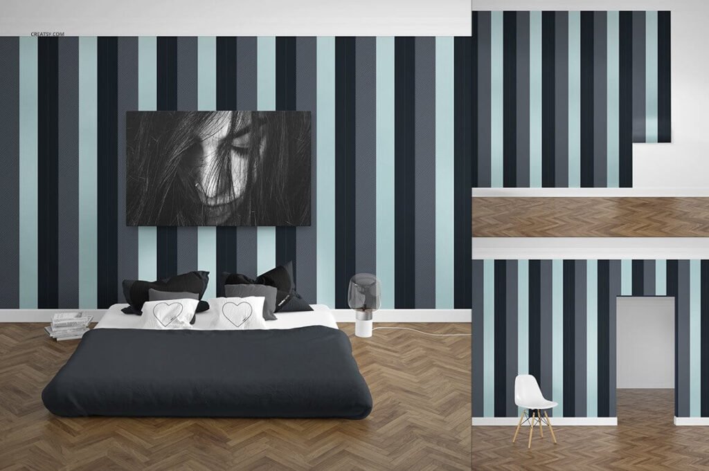 16+ Beautiful Wallpaper Mockup PSD Templates