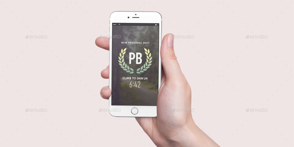 27+ Creative Hand Holding iPhone Mockup PSD Templates