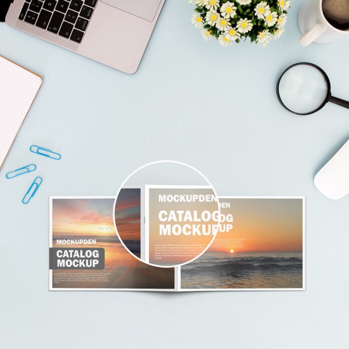 Free Catalog Mockup PSD Template