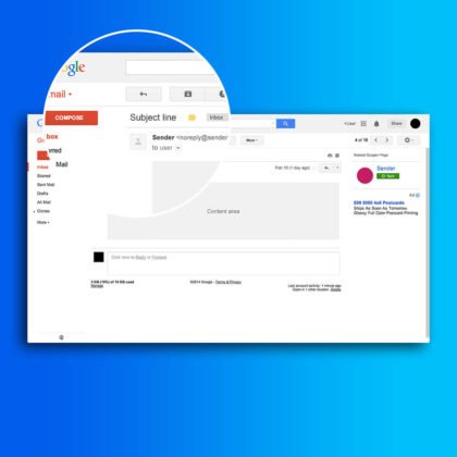 Free Email Inbox Mockup PSD