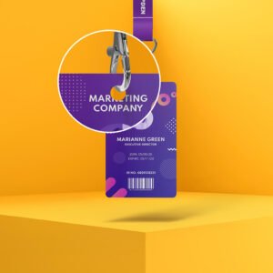 Free Hanging ID Card Mockup PSD