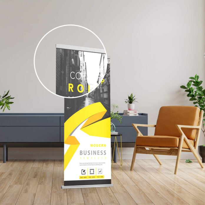 Free Stand Banner Mockup PSD...