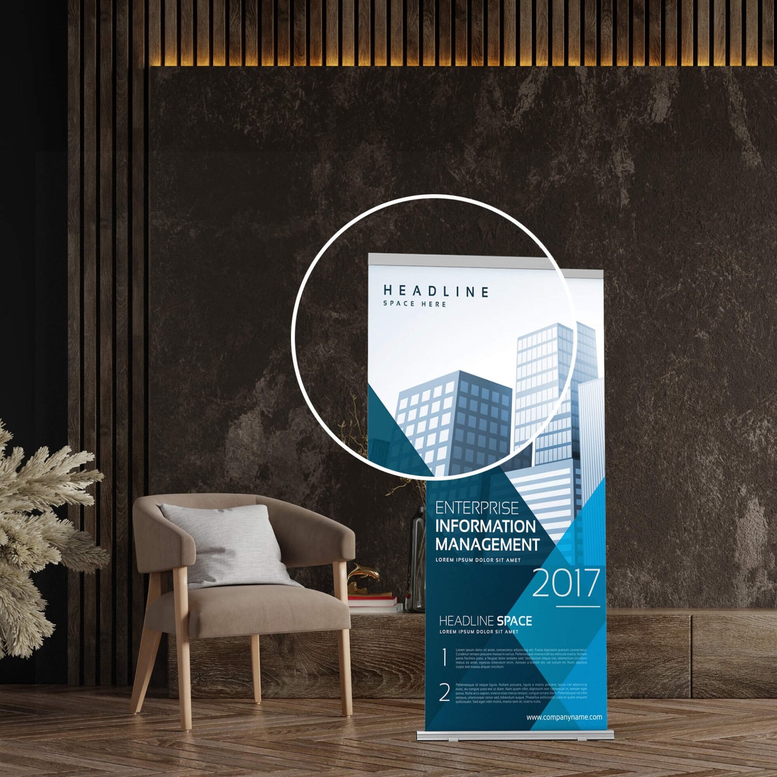 Free Stand Banner Mockup PSD...