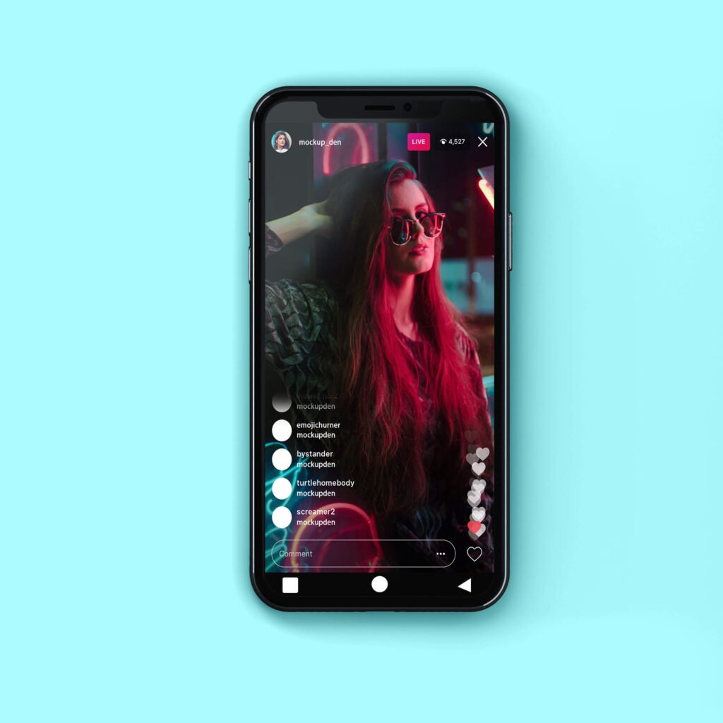 Free Instagram Live Mockup...