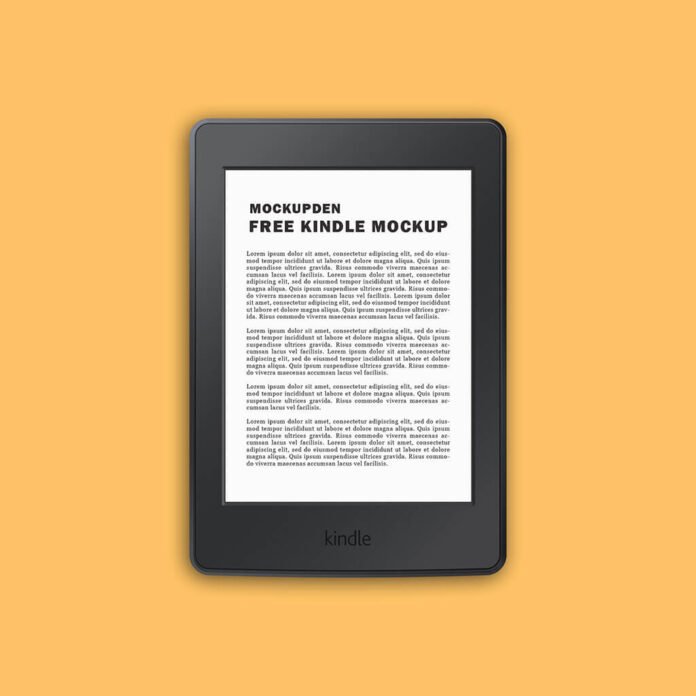 Free Kindle Mockup PSD Template
