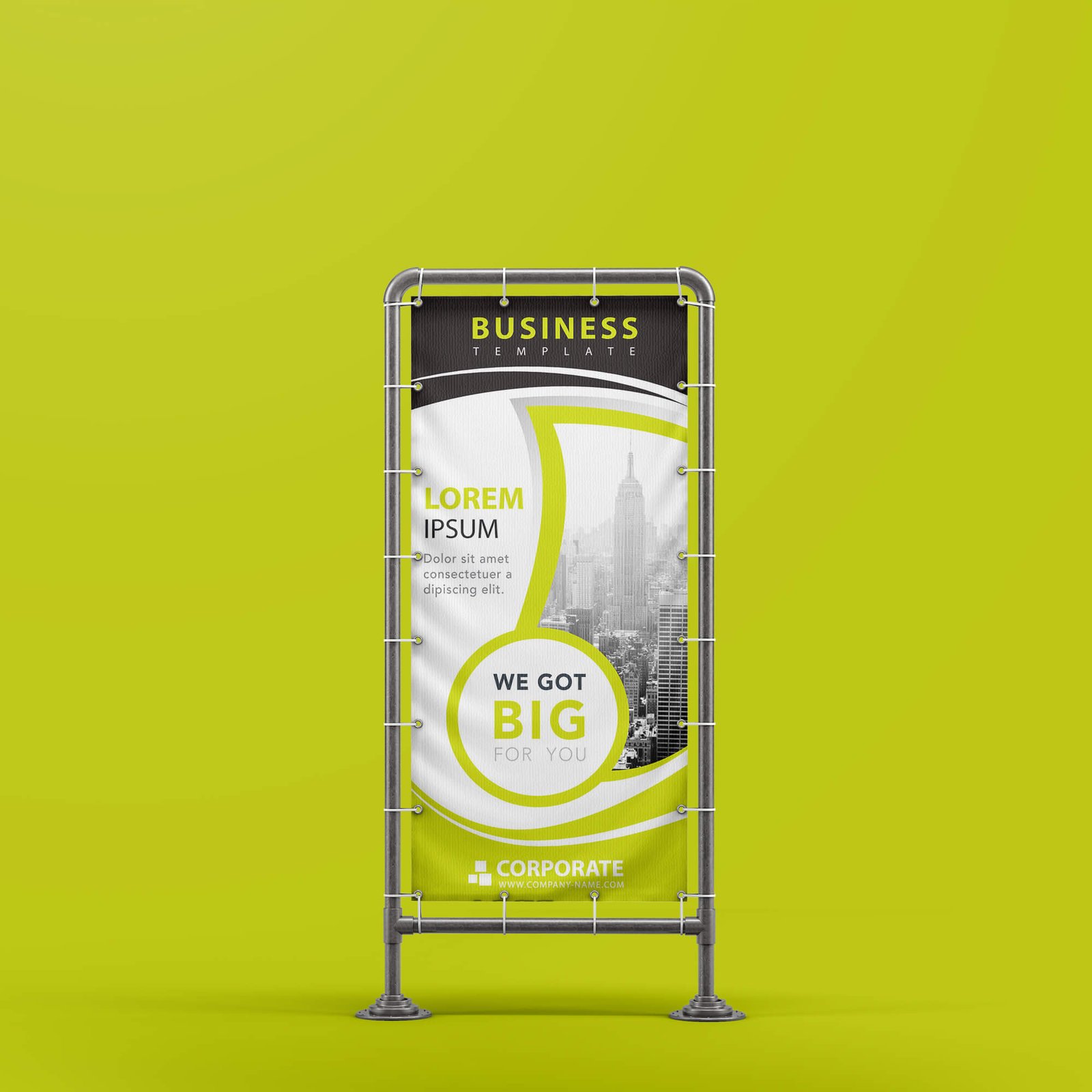 Free Stand Banner Mockup PSD Template