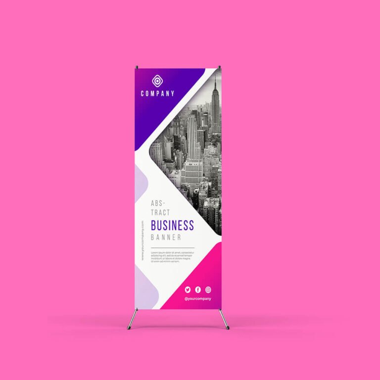 Free X Banner Mockup PSD Template