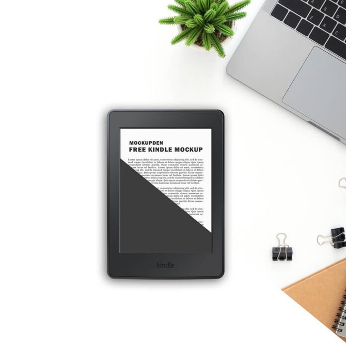 Free Kindle Mockup PSD Template