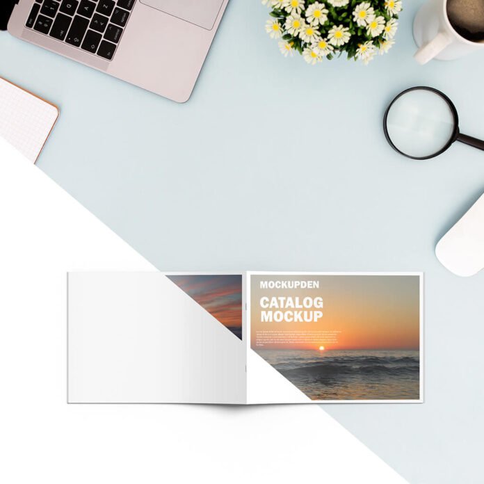 Free Catalog Mockup PSD Template
