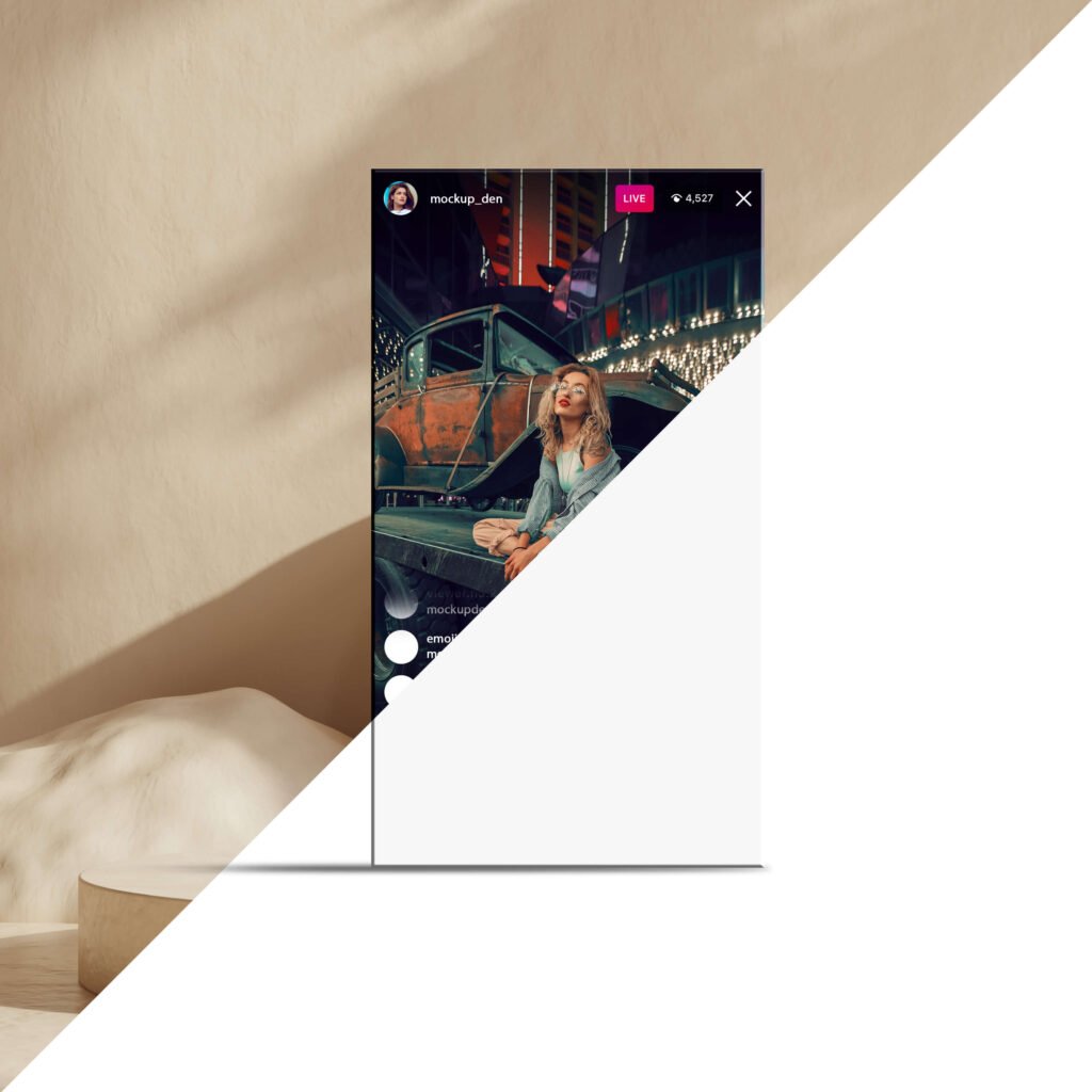 Free Instagram Live Mockup PSD